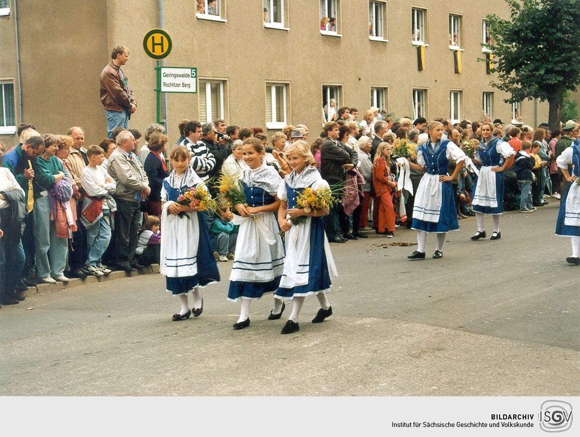 Festumzug zum Tag der Sachsen in Rochlitz 1995 - ISGV Bildarchiv